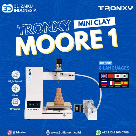 Jual Tronxy Moore 1 Mini Clay 3d Printer 3d Molding Tanah Liat Di