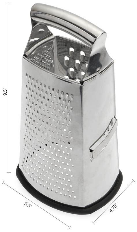 Spring Chef Box Grater Stainless Steel With 4 Sides Best For Parmesan