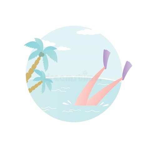Human Dives Into The Seatropical Beachsummer Vacation Background