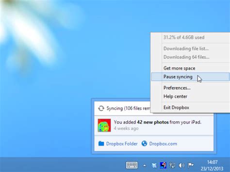 Dropbox Makes Pause Sync More Accessible Revamps Setup Wizard Betanews