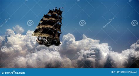 Navigating On Clouds Stock Illustration Illustration Of Deep 119513083