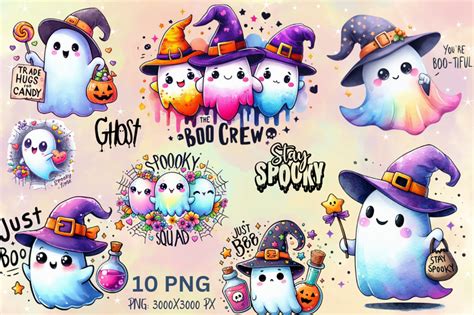 Cute Halloween Ghost Sublimation Graphic By Lelix Art · Creative Fabrica