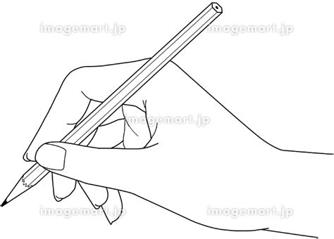 鉛筆を持つ手のイラスト素材 171592481 イメージマート