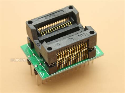 SOIC28 1 27mm Body 7 5mm ZIF Socket 4590 Sunrom Electronics