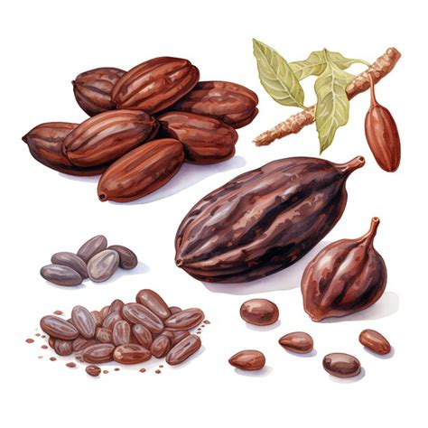 Premium Photo Beautiful Cocoa Bean Drawings With Cottagecore Touches