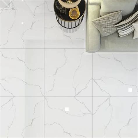 Polished Ceramic Loriane White 600x600mm Size 2x2 Feet600x600 Mm At