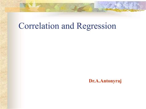 correlation and regression ppt