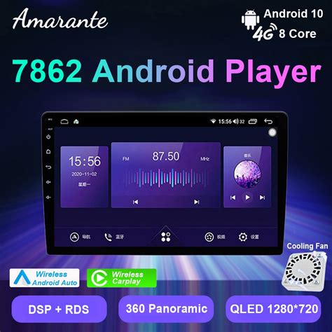 7862 จอแอนดรอย Octa Core Qled รองรับวิทยุรถยนต์ Wifi 4g Dsp Gps