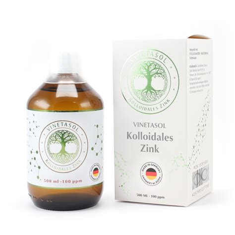 Vinetasol Kolloidales Zink 100 Ppm 500 Ml 1007