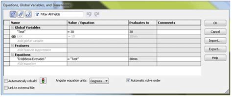 SOLIDWORKS Global Variables And Link Values Computer Aided Technology