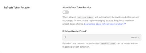 Configure Refresh Token Rotation