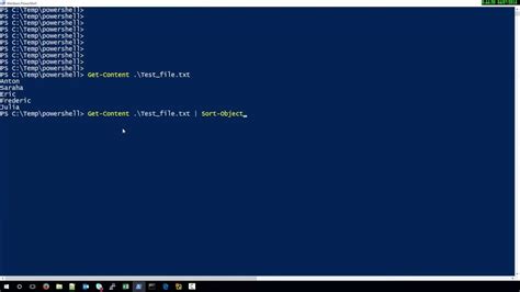 How To Sort A Text File With Powershell Youtube