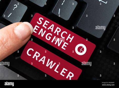Hand Writing Sign Search Engine Crawler Business Concept Program Or