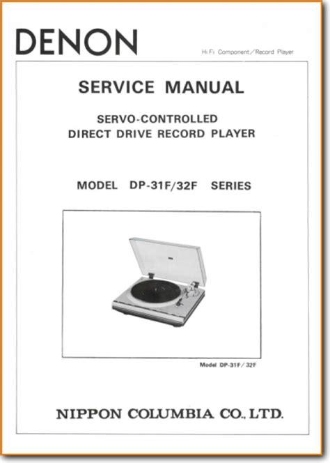 Denon DP 32 F Turntable Record Player On Demand PDF Download English