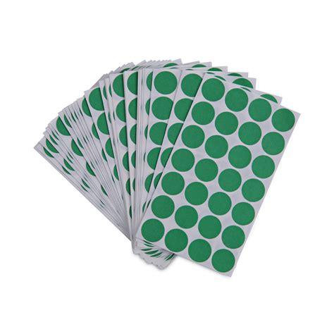 Self Adhesive Removable Color Coding Labels Dia Green Sheet