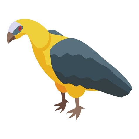 Yellow Head Vulture Icon Isometric Vector Evil Bird 16159886 Vector
