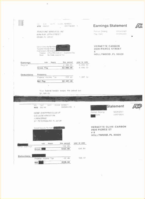 Create Professional Earnings Statements With Adp Earnings Statement Template