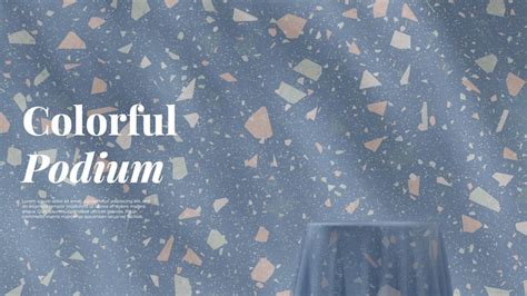 Полная текстура терраццо 3d рендеринг изображения макет фона одного подиума в ландшафте