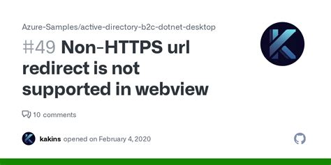Non Url Redirect Is Not Supported In Webview · Issue 49 · Azure Samplesactive Directory