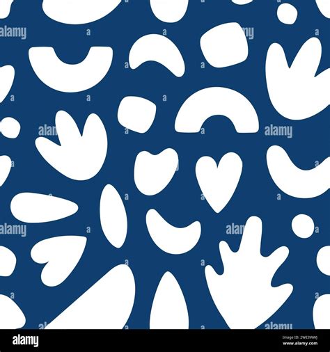 Abstract Geometric Shapes Seamless Patterns Vector Hand Drawn Various Shapes And Doodle Objects