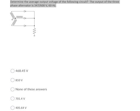 Solved Determine The Average Output Voltage Of The Following