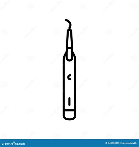 Ultrasonic Scaler Line Black Icon Stock Vector Illustration Of