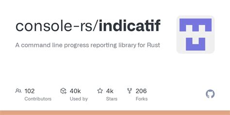 indicatif a command line progress reporting library for rust r