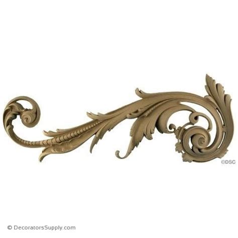 French And Rococo Leaf And Scroll Appliques And Onlays For Woodwork