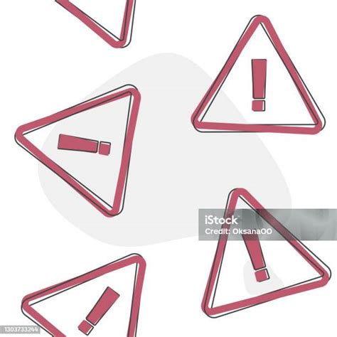 Ilustración De Icono Plano Signo De Peligro Símbolo Vectorial De