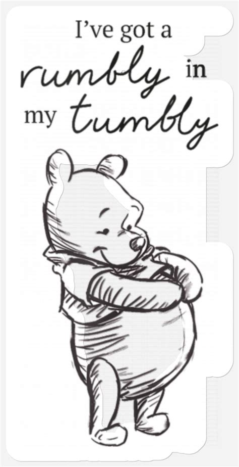 Disneyss Winnie The Pooh Ive Got A Rumbly In My Tumbly Logo Stickers