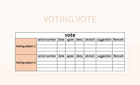 Free Voting Templates For Google Sheets And Microsoft Excel Slidesdocs