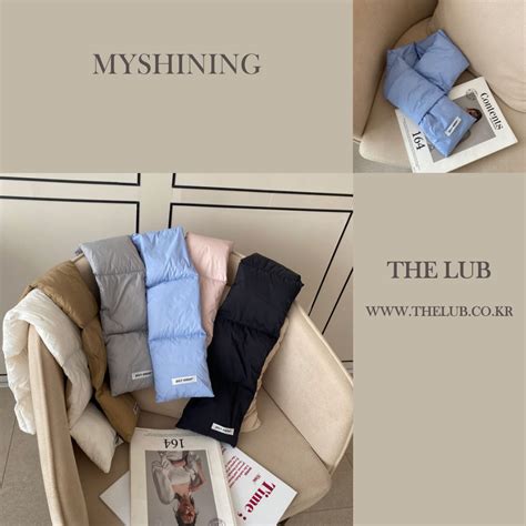 더루비 패딩목도리 쁘띠목도리 커플목도리 숏머플러 짧은 미니목도리