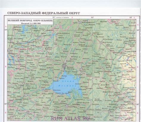 Карта озера Ильмень. Подробная физическая карта Новгородской области ...