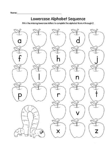 Alphabet Sequence Worksheet Pdf