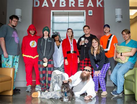 Daybreak Daybreakers Are Extra Cozy In The Office For National Wear