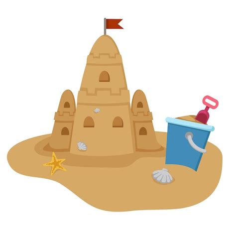 Sand Castle Clip Art Vectors And Illustrations For Free Download Freepik