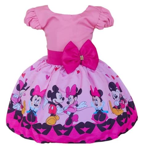 Vestido Festa Infantil Minnie Rosa Elo7 Produtos Especiais