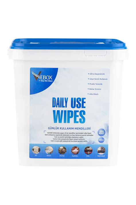 VEBOX Daily Use Wipes Günlük Kulanım Kova Islak Mendil 250 Adet Fiyatı