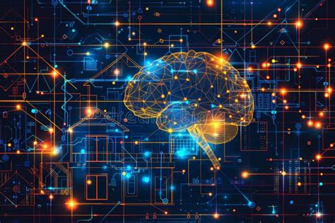 Digital Brain Network Representing Artificial Intelligence And Data Processing In A Futuristic