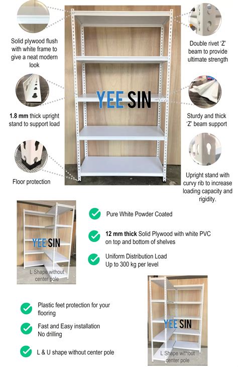 Z Beam Boltless Rack With Pvc Plywood Yee Sin Storage