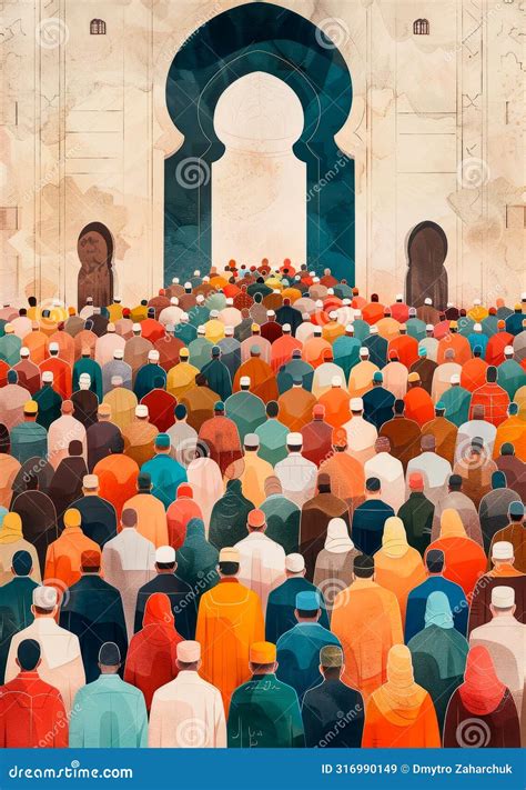 Imam Leading Prayer Concept Flat Vector Illustration Cartoondealer