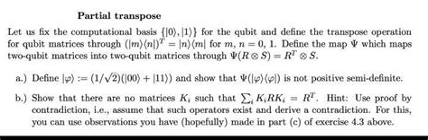 Partial Transpose Let Us Fix The Computational Basis