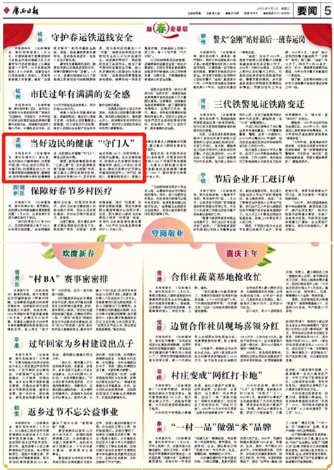 【广西日报关注】龙州 当好边民的健康“守门人”网格服务重点
