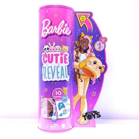 Promo Barbie Doll Cutie Reveal Kitty Plush Costume Doll With 10