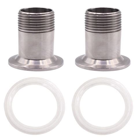 Buy DERNORD Pack Sanitary Male Threaded Pipe Fitting To TRI CLAMP With Silicone Kets OD