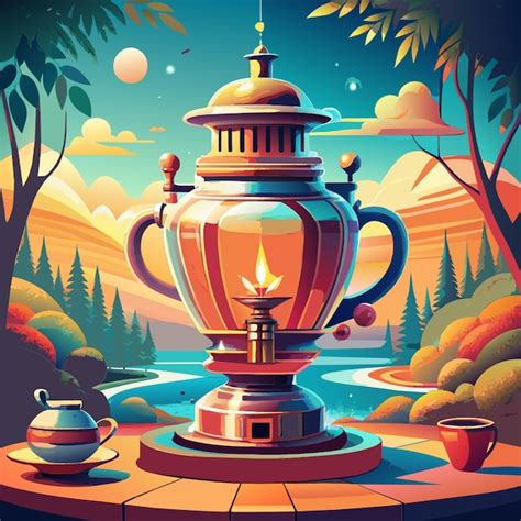 Samovar Vector Illustration Flat 2 Premium Ai Generated Vector