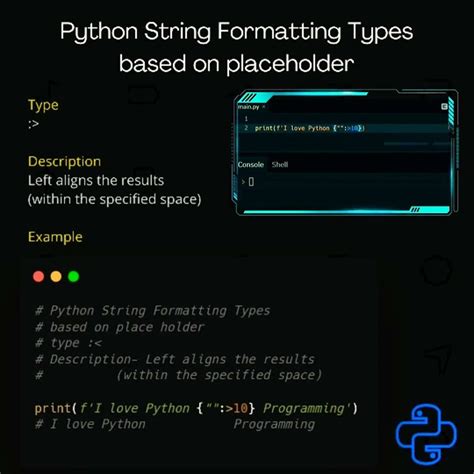 String Formatting Types Based On Placeholder Python Tutorial Exp 1