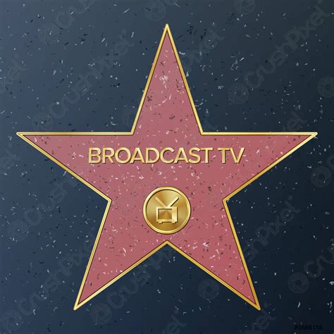 Hollywood Walk Of Fame Vector Star Illustration Famous Sidewalk