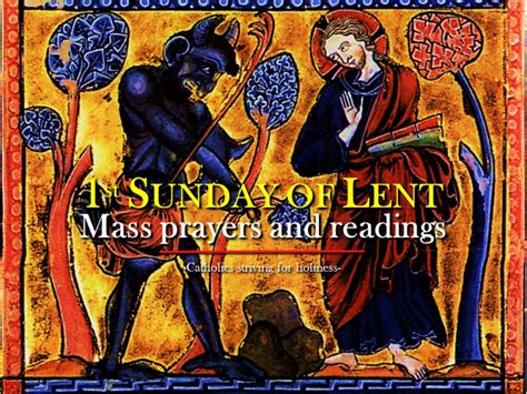 1st Sunday Of Lent C Mass Prayers And Readings Catholics Striving For