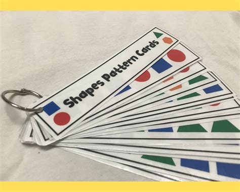 Shapes Pattern Cards Pattern Strips Preschool Pattern Activity Ab Pattern Activity Abb Pattern